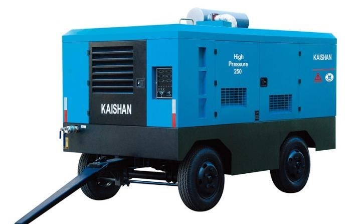 Electric Portable Trailer Air Compressor , Rock Drill High Pressure Air ...