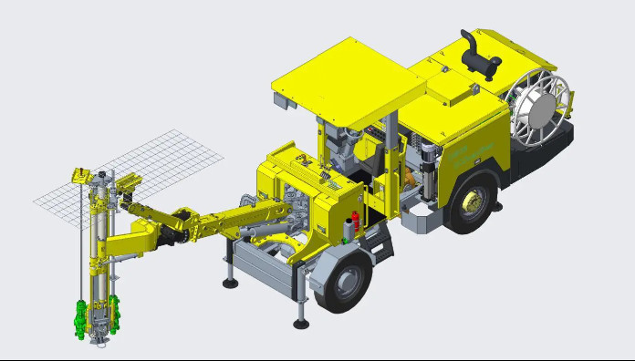 ISO9001 Hydraulic Rock Bolting Rig Underground Mining Machine